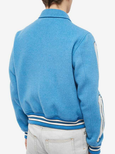AMIRI BONES VARSITY JACKET BLUE – Notorious Plug
