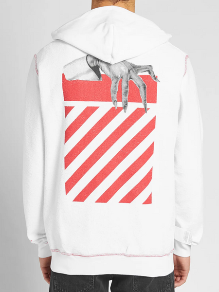 OFF-WHITE X UNDERCOVER SKELETON CROSSOVER REVERSIBLE ZIP HOODIE WHITE ...